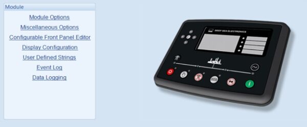 Deep Sea electronics 7320 wiring diagram, configuration