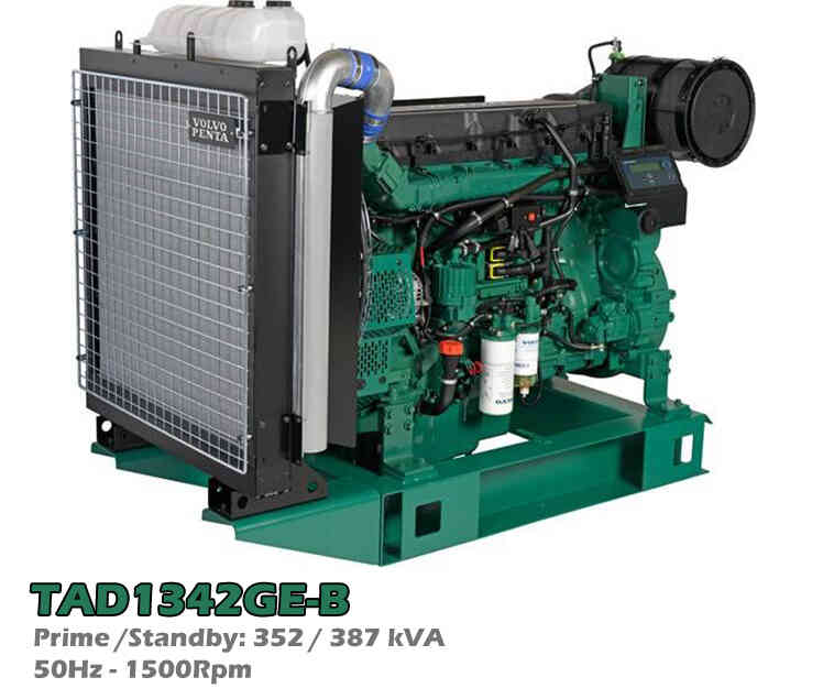 Volvo penta Tad1342ge 350 kva generator engine parts manuals